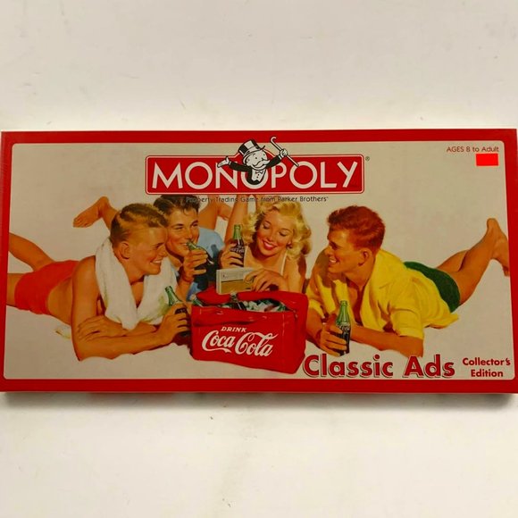 Hasbro | Games | Vintage Monopoly Coca Cola Classic Ads Collectors ...
